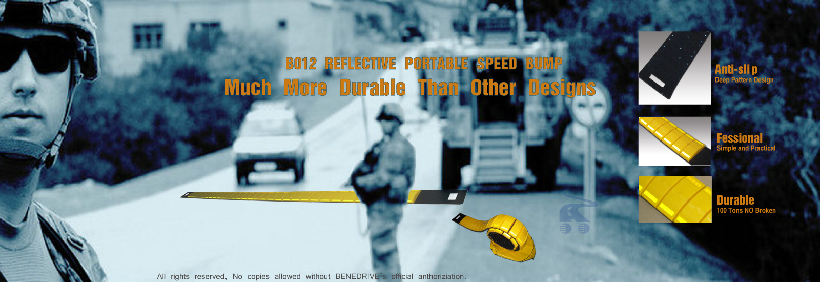 PORTABLE SPEED BUMP - Portable speed bump manufacturer